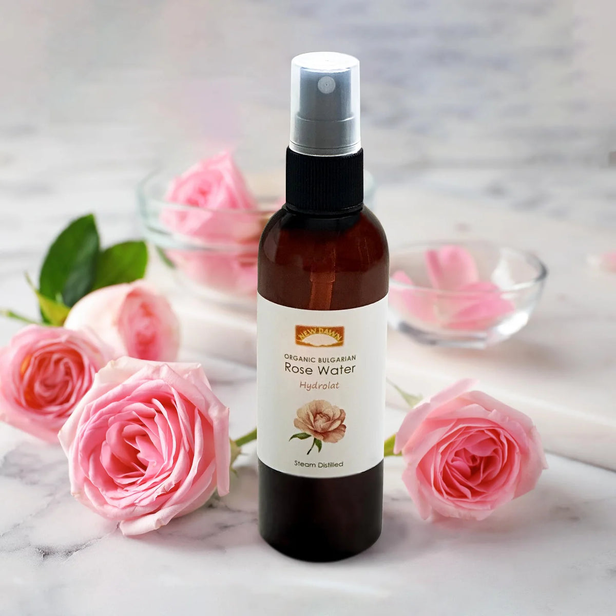 Organic Bulgarian Rose Water Spray – Wholesale Hydrolat | New Dawn